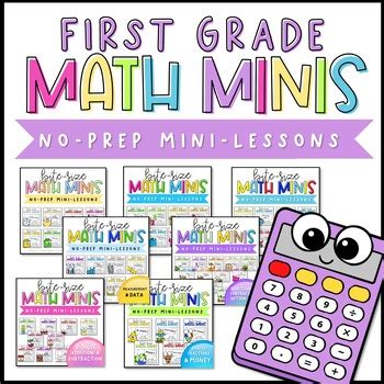 First Grade Math Mini Lessons YEAR LONG BUNDLE Google Slides