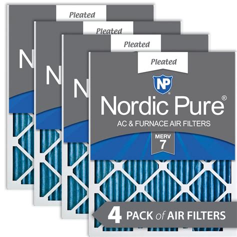 18x20x1 1712x1912 Pleated Merv 7 Air Filters 4 Pack
