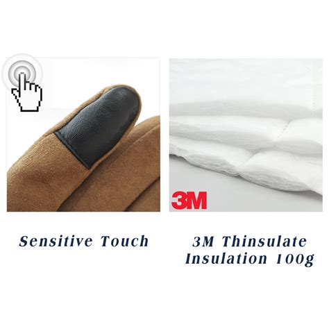 Skydeer Premium Genuine Deerskin Leather Suede Leather Gloves Touch