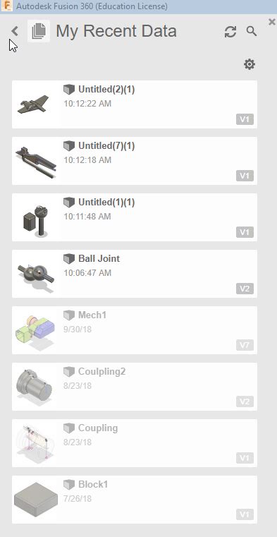 my recent model files disappeared autodesk community