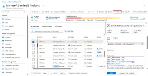 Import And Export Microsoft Sentinel Analytics Rules Microsoft Learn