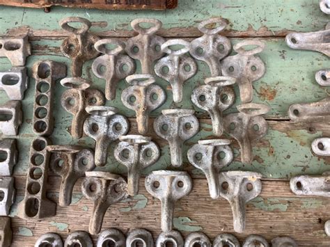 Antique Zimmerman Shutter Fasteners Hardware W Original Hardware