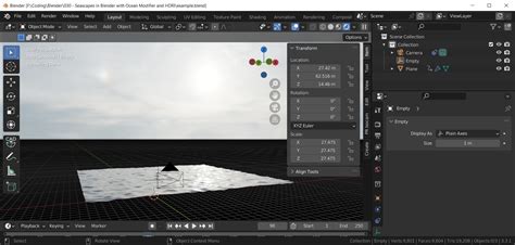 seascapes in blender with ocean modifier and hdri materials and