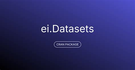 Ei Datasets Real Datasets For Assessing Ecological Inference Algorithms Cran E