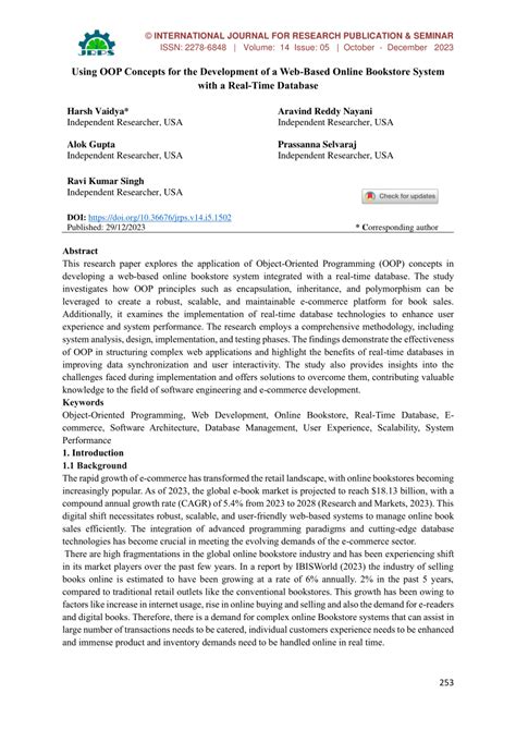 Pdf Using Oop Concepts For The Development Of A Web Based Online