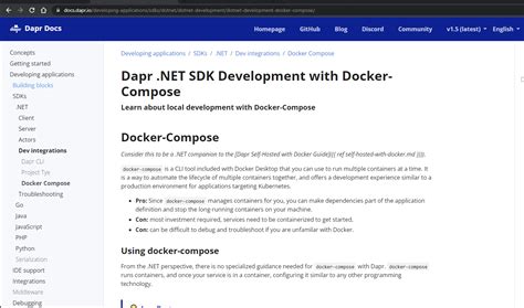 Dapr NET SDK Error Link To Dapr Self Hosted With Docker Guide Issue Dapr Docs GitHub