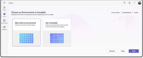 Criar Evento Na Malha Na Web Microsoft Mesh Microsoft Learn