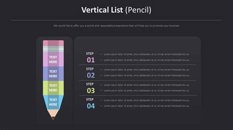 Vertical List Diagram Pencil Process