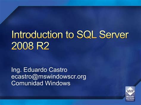 Introduction To Microsoft Sql Server 2008 R2 Pptx Cloud Computing