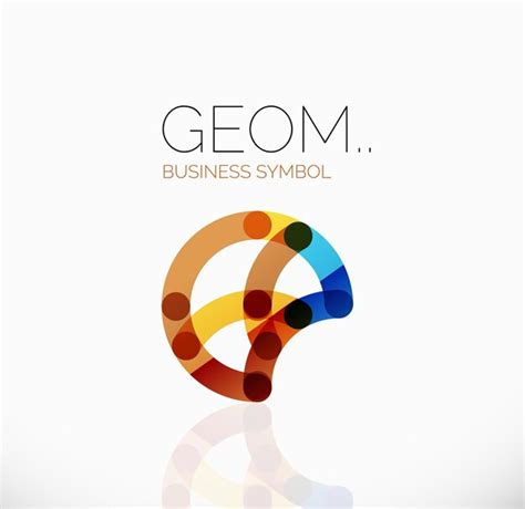 Premium Vector Logo Linear Abstract Geometric Icon