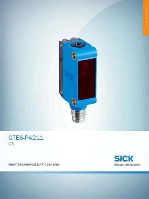 Sick Sensor Data Sheet Pdf Photoelectric Effect Electrical