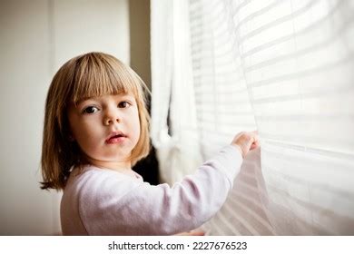 Side View Portrait Cute Girl Standing Stock Photo Shutterstock