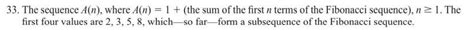 Solved 33 The Sequence A N Where A N 1 The Sum Of