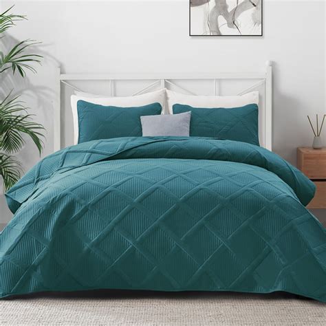 Exclusivo Mezcla Quilt Set King Size 3 Pieces Teal King
