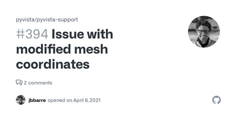 Issue With Modified Mesh Coordinates · Issue 394 · Pyvistapyvista