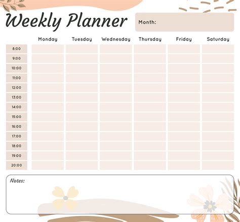 Weekly Planner Template Free Printable Templates Printable