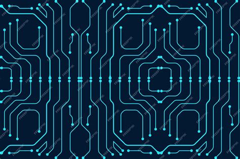 Premium Vector Electronic Circuit Board Vector Seamless Pattern Technology Background Vector