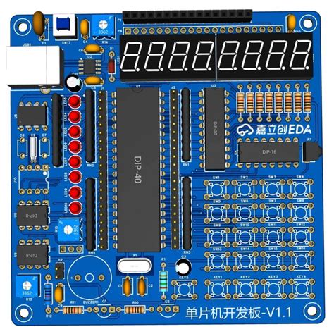Placa De Desenvolvimento 8051 Diy Ds18b20 Ds1302 Toni Eletrônica