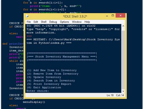 Stock Inventory System In Python Free Source Code Sourcecodester