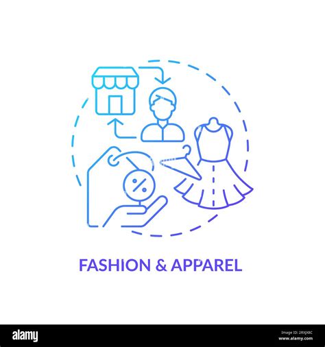 2d Gradient Thin Linear Fashion And Apparel Icon Concept Stock Vector