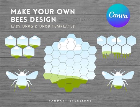 Diy Make Your Own Bees Design On Canva With Easy Drag And Drop Etsy