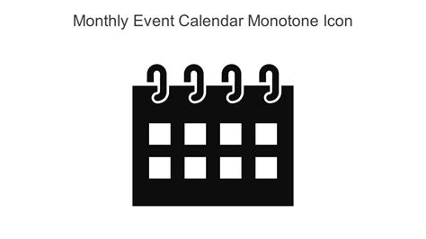 Monthly Event Calendar Monotone Icon In Powerpoint Pptx Png And