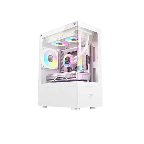 Jual Aula Mg10 Spider Casing Pc Gaming Matx Free 3fan Rgb Putih Di