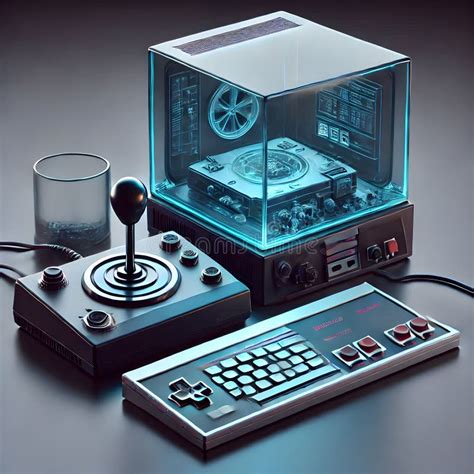 Vintage Computer Setup Showing An Old Computer With A Keyboard And Mouse On A Desk Retro