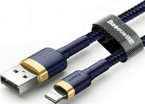 Кабель Usb Lightning Baseus Kevlar 1 м Gold Blue Calklf Bv3 купить Elmir цена отзывы