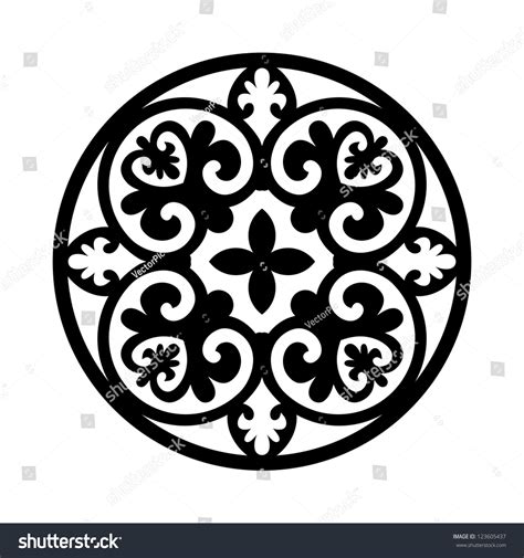 Circular Ornament Vector Design Stock Vector Royalty Free 123605437