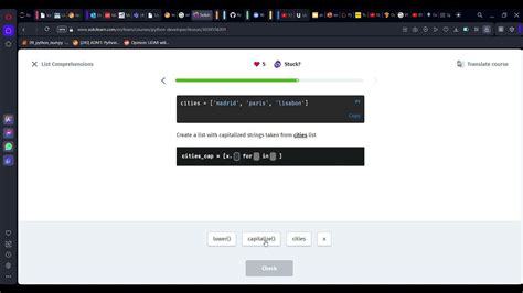 57 list comprehensions python developer sololearn youtube