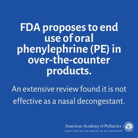 The Fda Is Proposing To Remove Oral Phenylephrine Pe As An Active
