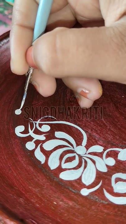 মাটির থালিতে কলকা🌿 Snigdhakriti F8i Youtube Youtuber Youtubeshorts Art Artist Artwork