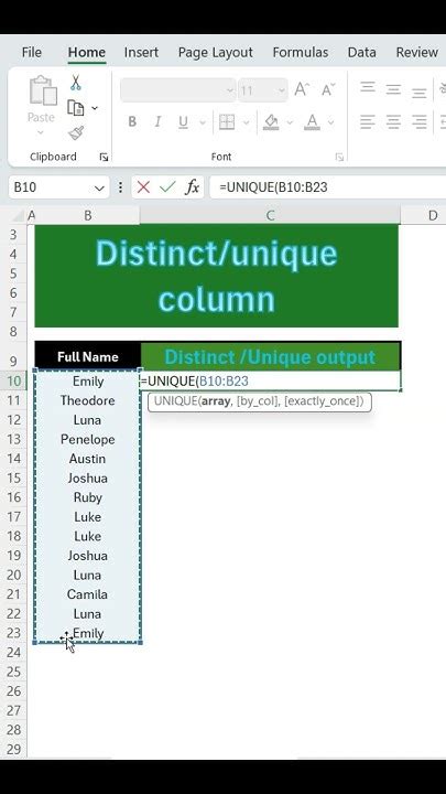 how to distinct values in a column in excel quick excel tips