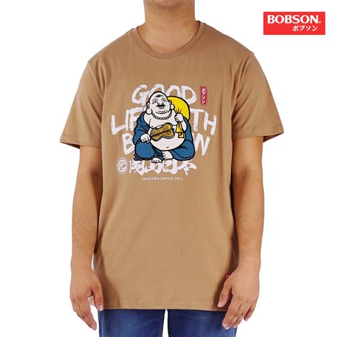Bobson Japanese Mens Basic Tees Comfort Fit 135447 Tiger Eye Denim Hub