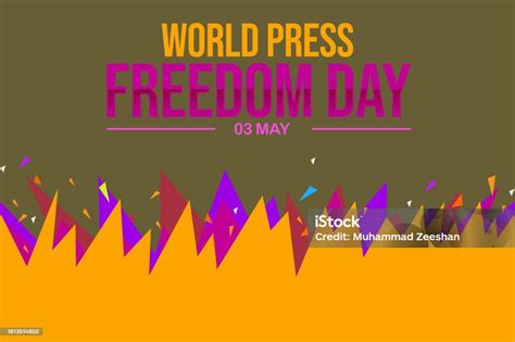 세계 언론 자유의 날 벽지 에 다양한 색상 모양 디자인 및 타이포그래피가 중앙에 있습니다 5월에 대한 스톡 벡터 아트 및 기타