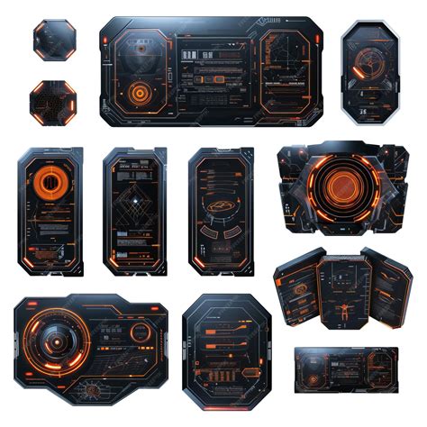 Premium Psd Hud Element Design For Ui Games Web And App Futuristic