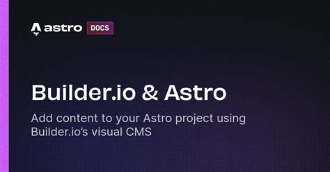 Builder Io Astro Docs