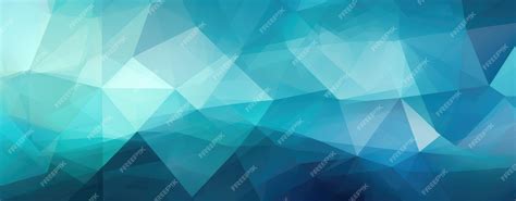 Abstract Blue Geometric Triangular Gradient Background Premium Ai Generated Image