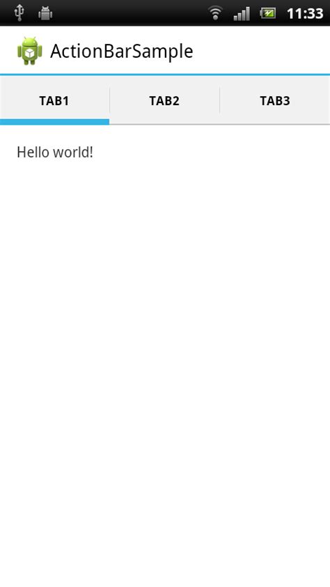 Android Tips Support Library に追加された Actionbaractivity を使ってみた