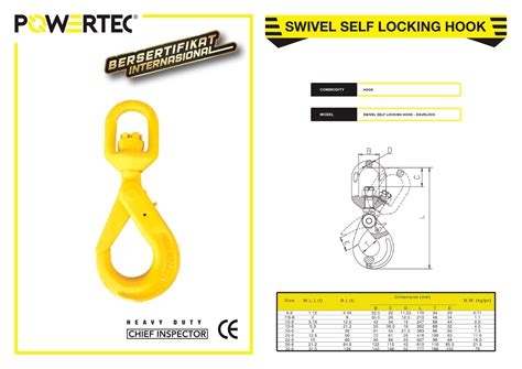 Swivel Self Locking Hook Powertec