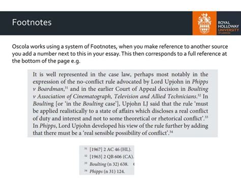 Oscola Referencing Guide Ppt