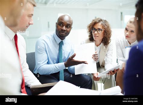 Explaining Financial Data Stock Photo Alamy