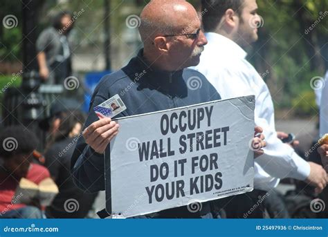 Occupy Wallstreet Editorial Photo Image Of Bold Older 25497936