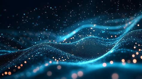 Abstract Digital Design With Glowing Particle Waves Stock Illustration Illustration Of Graphic