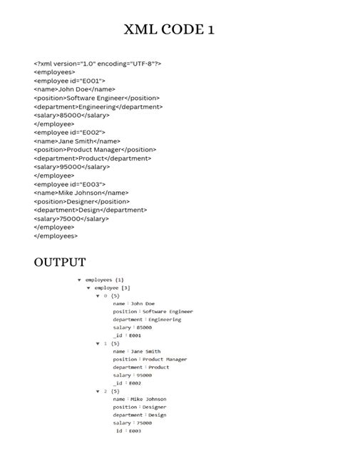 Codes Xml Pour Employés Et Étudiants Pdf
