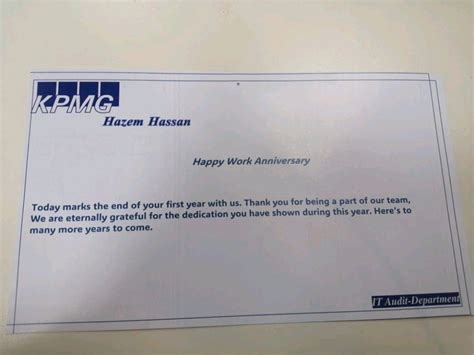 Hazem Hassan On Linkedin Kpmg Education Workanniversary Work