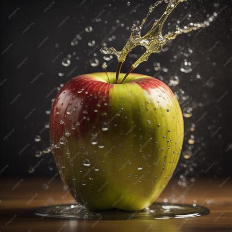 Premium Photo Splash Apple