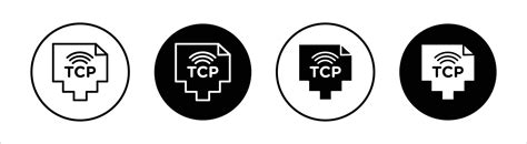 Tcp Flat Line Icon Set Tcp Thin Line Illustration 47625965 Vector Art