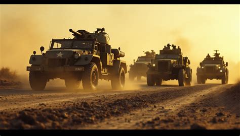 Free Dusty Military Convoy Image Military Convoy Vehicles